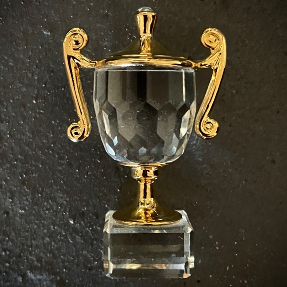 Accents | Small Crystal And Gold Trophy Figurine | Poshmark